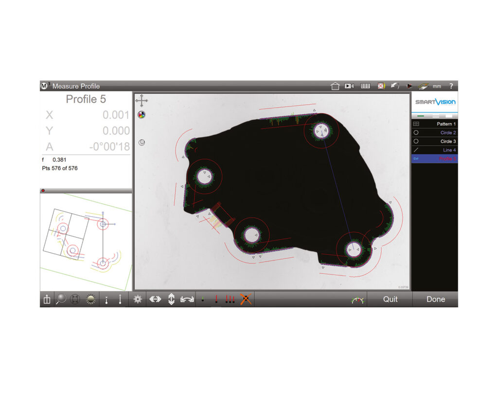 Advanced Digital Profile Check Tool for SmartVision Profile Projectors